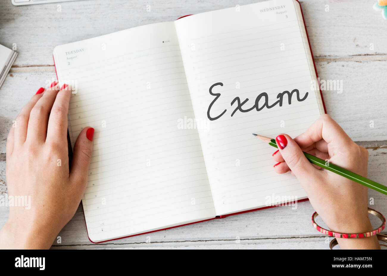 Exam Check Quiz Knowledge Lesson Test Concept Stock Photo - Alamy