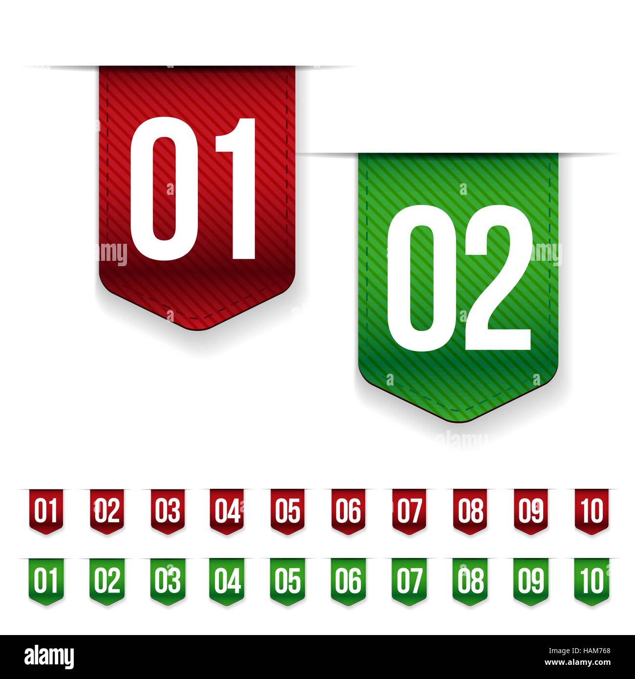 Number set vector ribbon Stock Vector Image & Art - Alamy