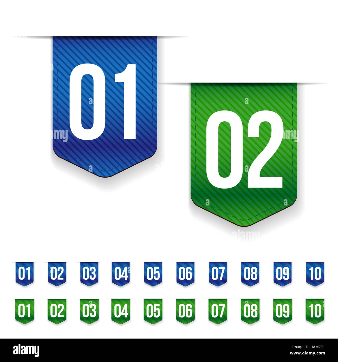 Number set vector ribbon Stock Vector Image & Art - Alamy