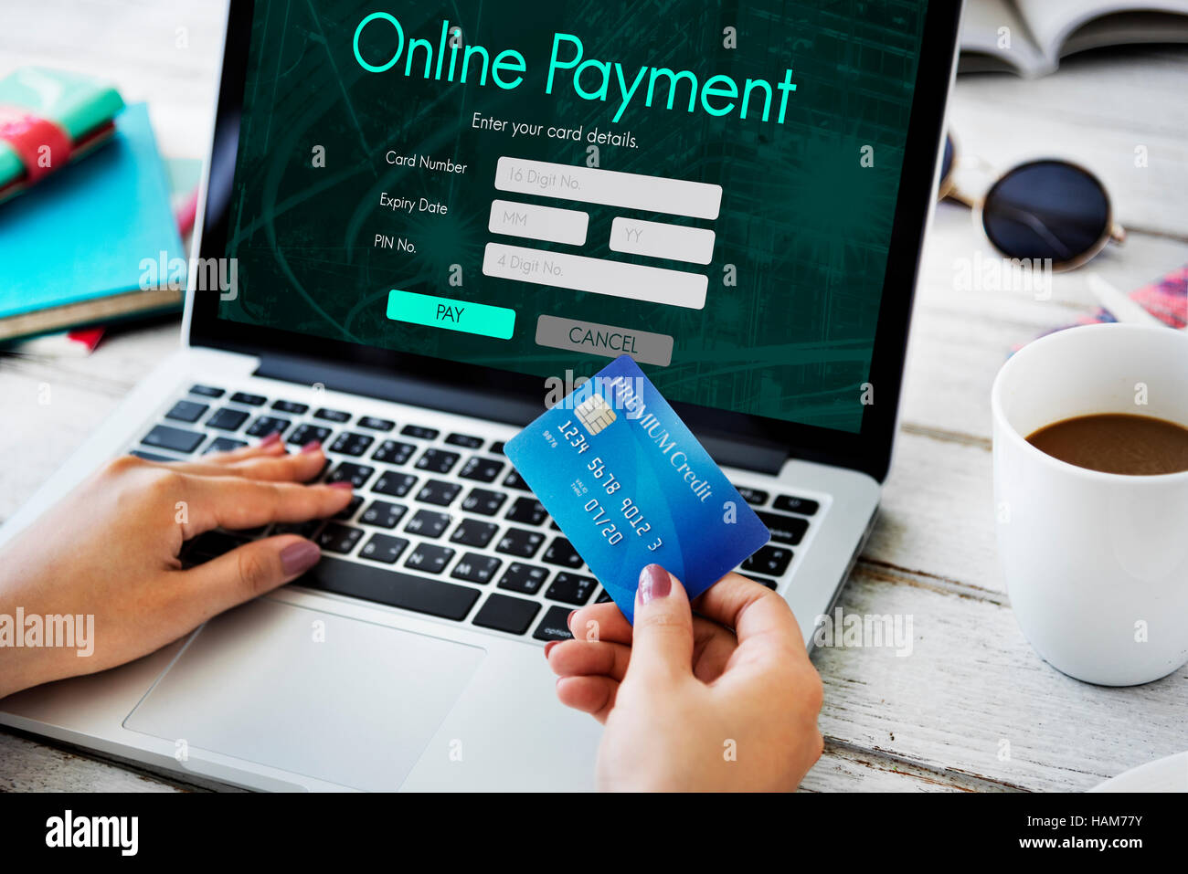 Online Payment Card Information Concept Stock Photo - Alamy