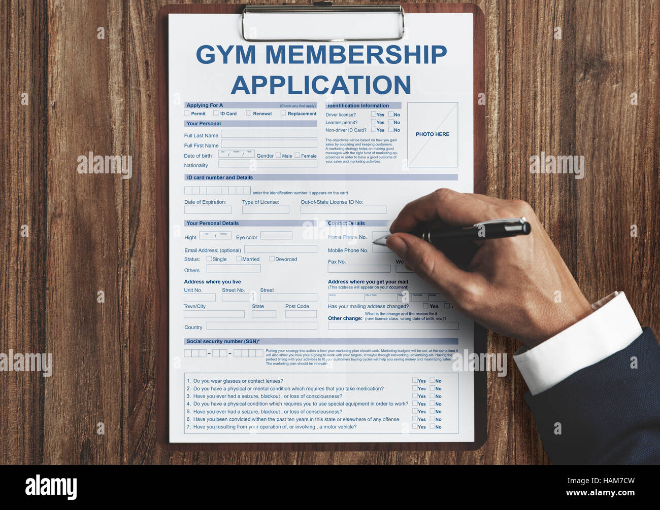 Gym Membership Application Wellness Concept Stock Photo - Alamy