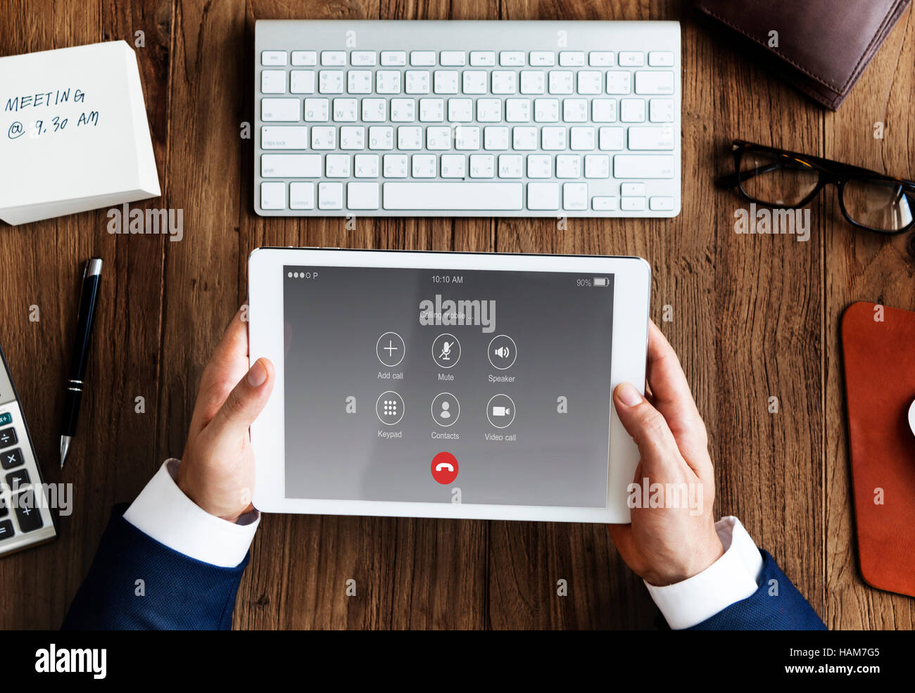 Outgoing Call Calling Communication Concept Stock Photo - Alamy