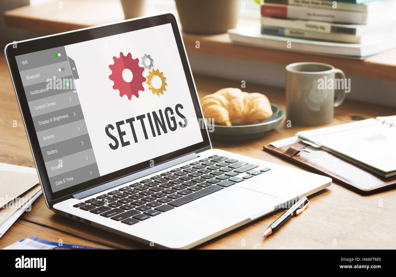 Settings Tools Setup System Concept Stock Photo - Alamy