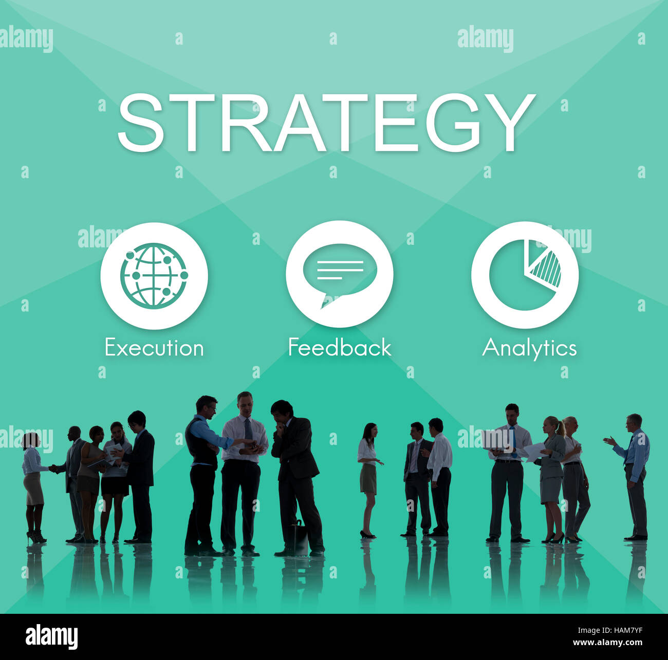 Business Management Plan Distribution Strategy Graphic Concept Stock ...