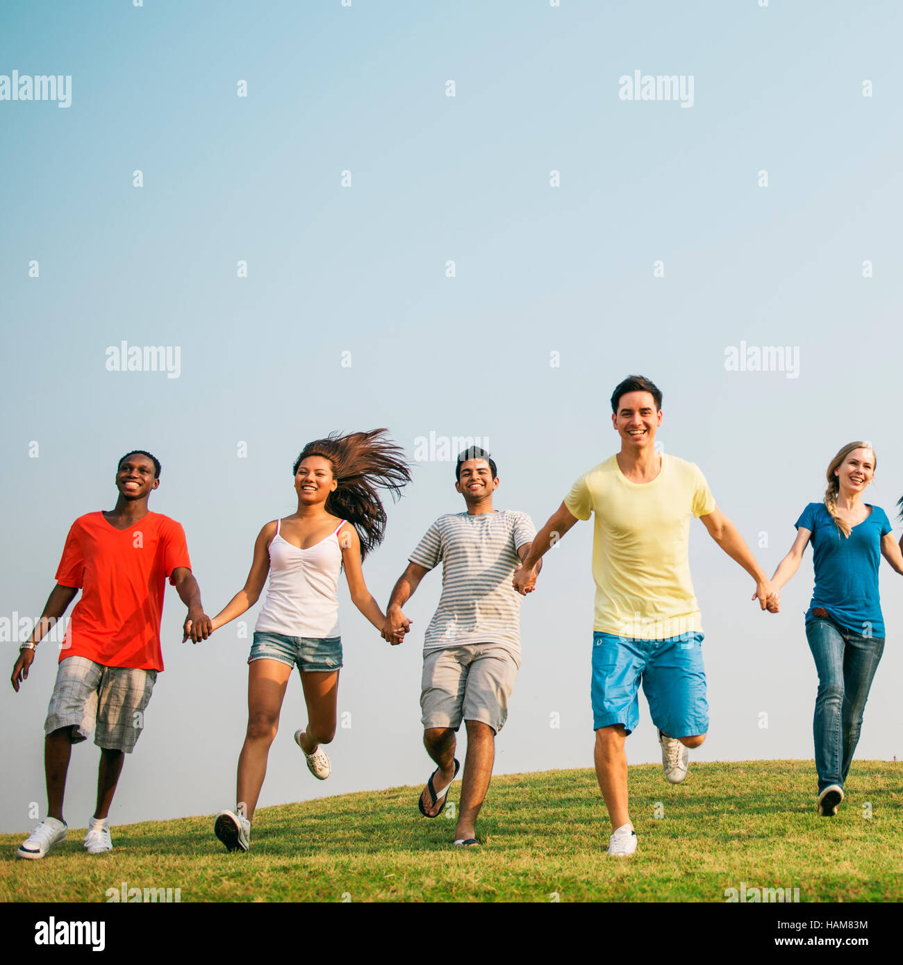 Cheerful Community Together Gathering Friends Concept Stock Photo - Alamy