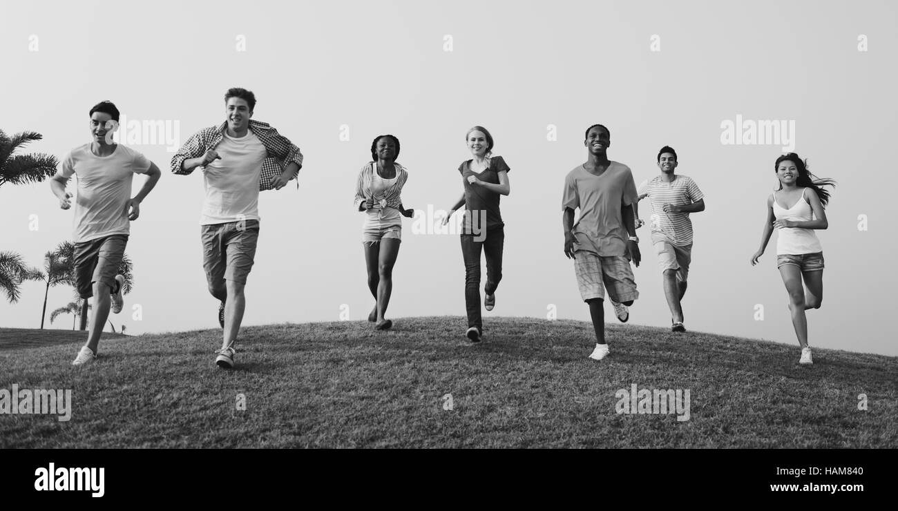 Black And White Race Friends