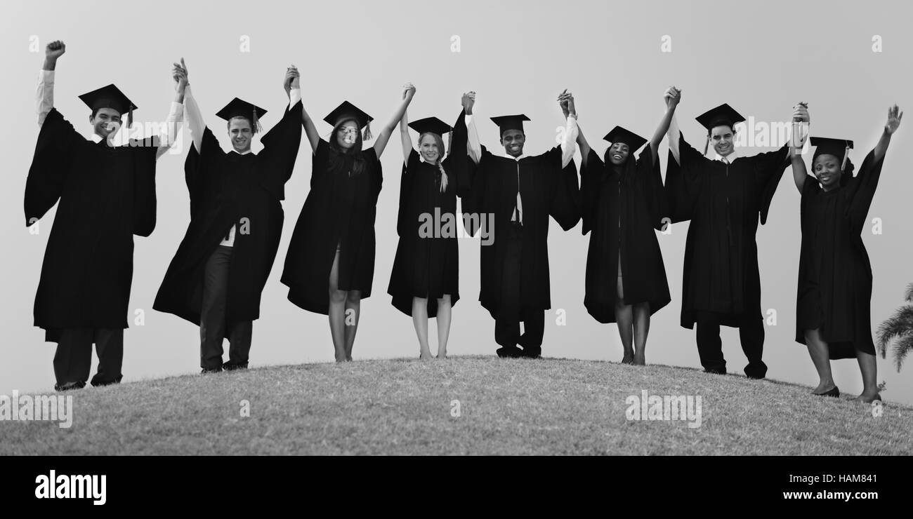 Young Students Graduation Ceremony Concept Stock Photo - Alamy