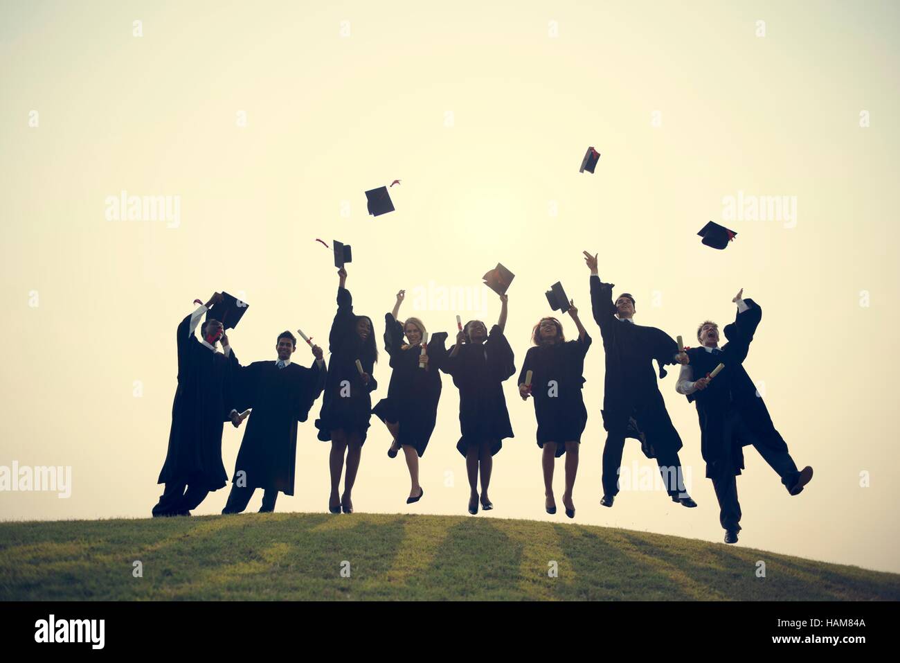 Young Students Graduation Ceremony Concept Stock Photo - Alamy