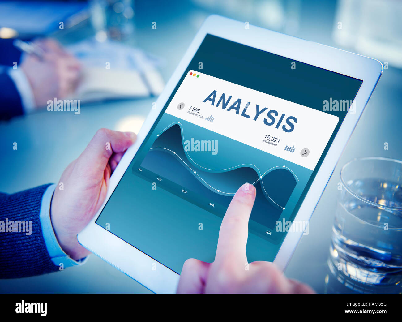 Management Analysis Wave Dashboard Registration Concept Stock Photo - Alamy
