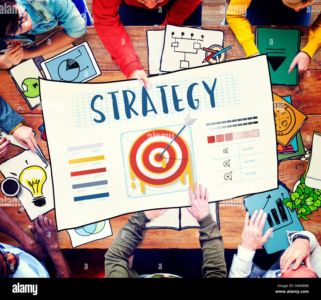 Plan Strategy Target Aim Success Concept Stock Photo - Alamy