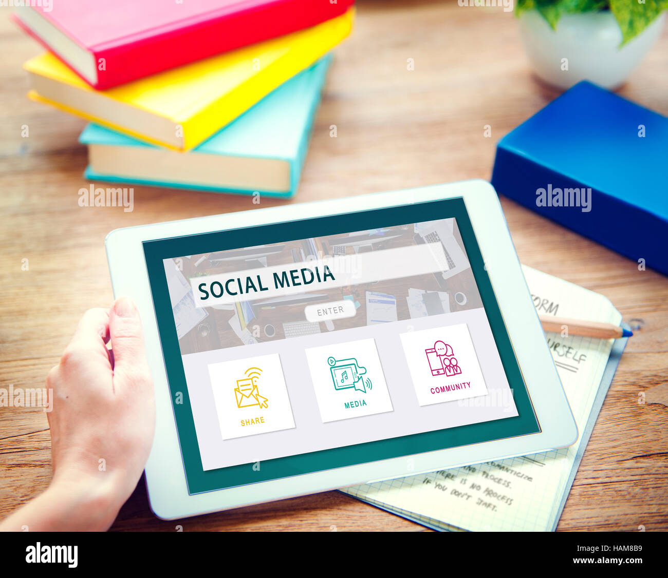 Social Media Share Community Graphic Concept Stock Photo - Alamy