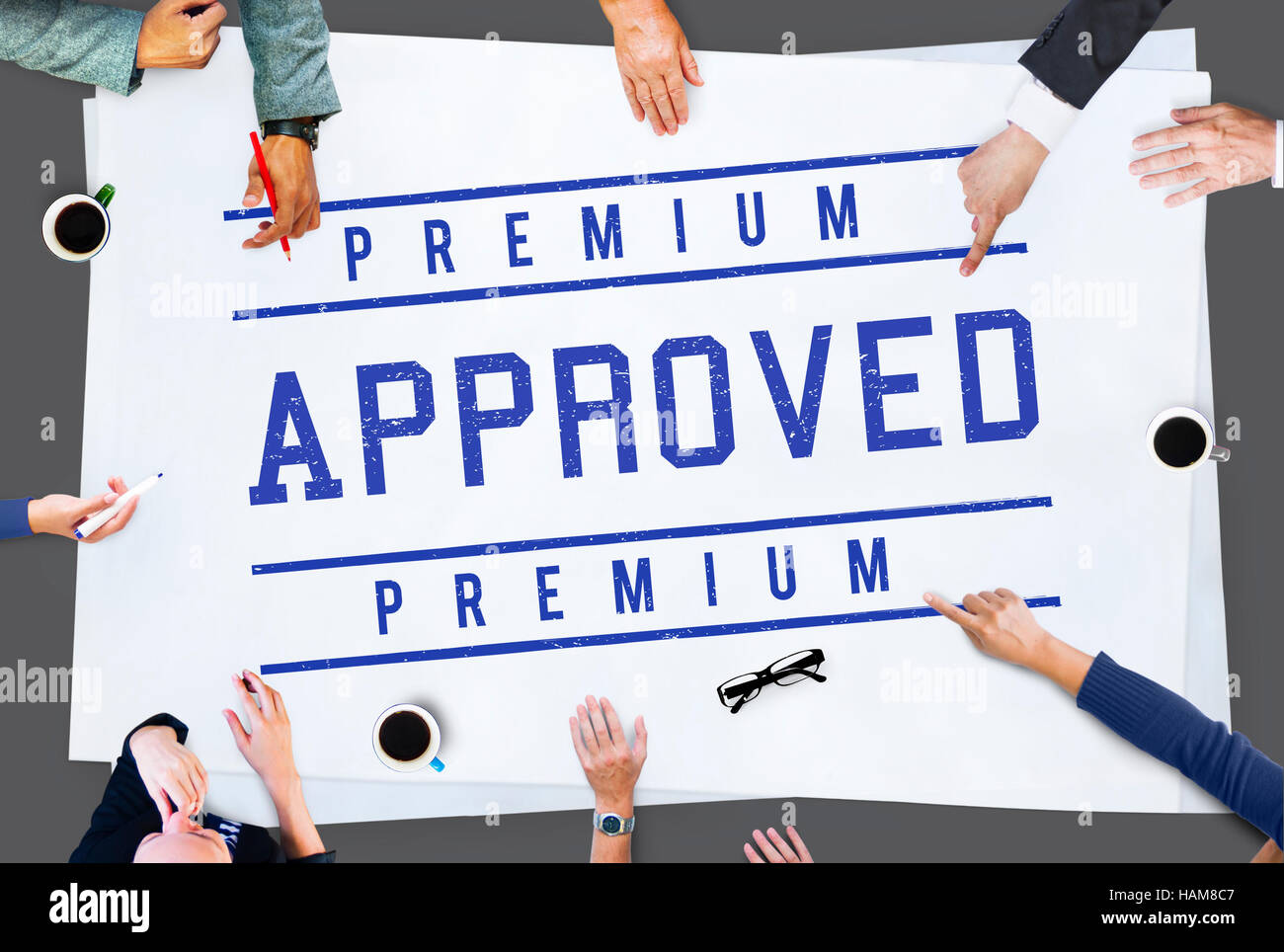 Approved Authentic Quality Guaranteed Product Concept Stock Photo - Alamy