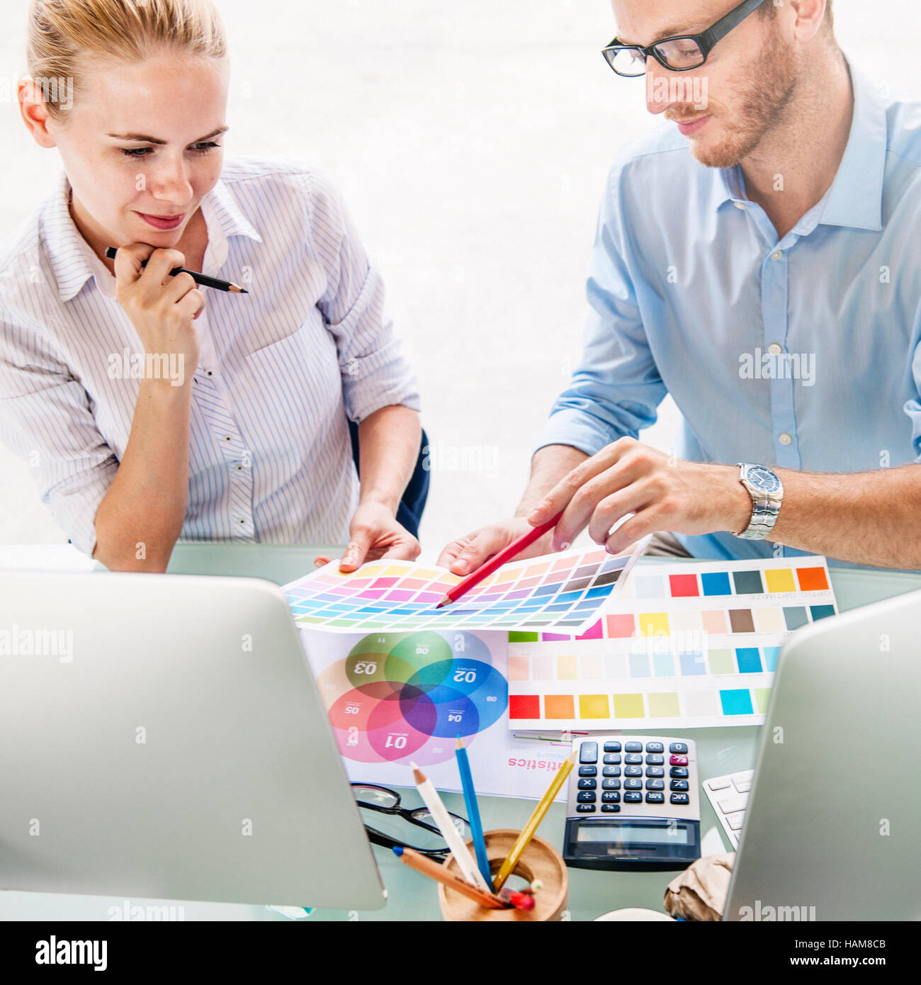 Color Swatch Creative Occupation Design Studio Concept Stock Photo - Alamy