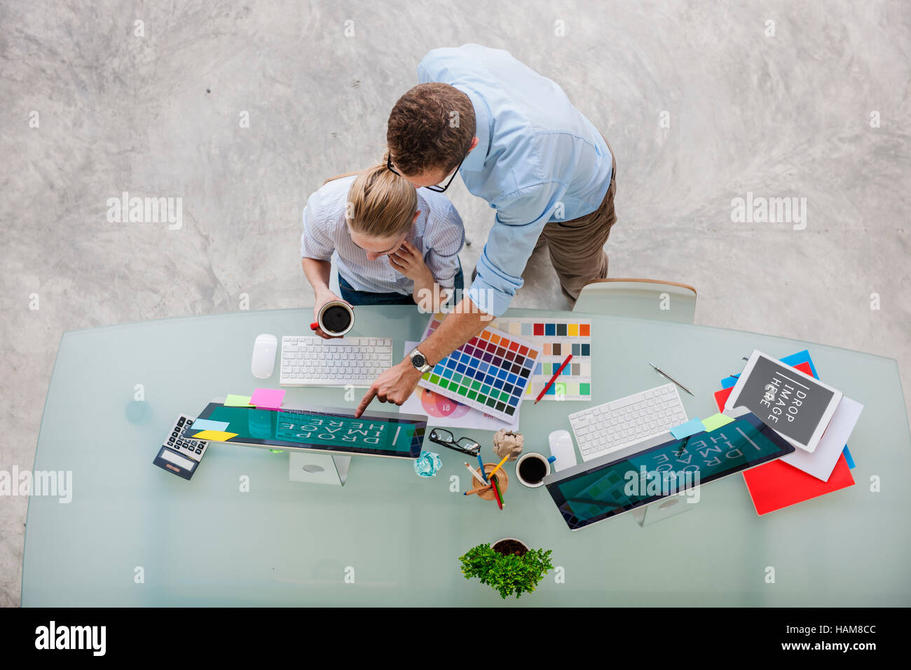 Color Swatch Creative Occupation Design Studio Concept Stock Photo - Alamy