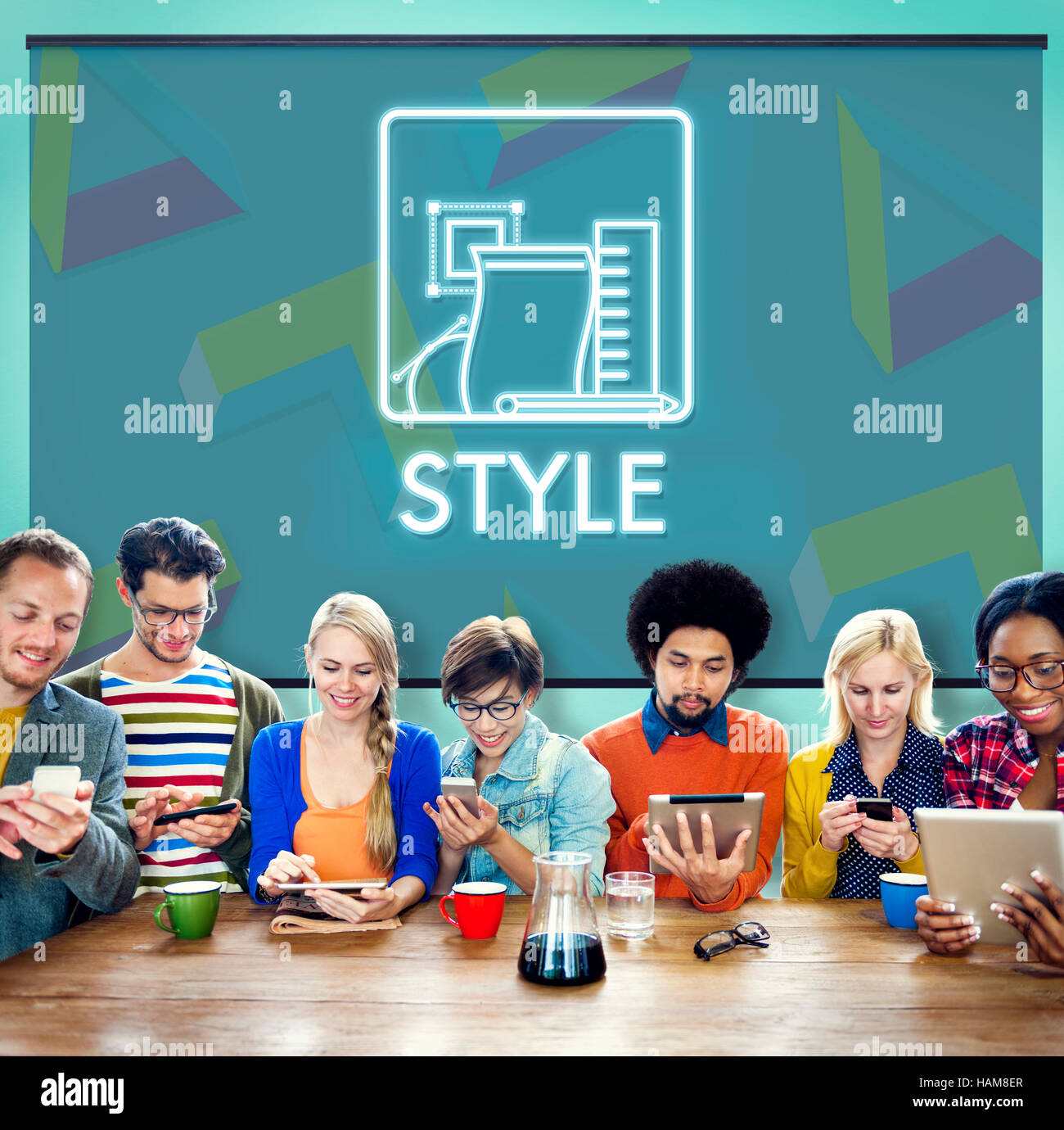 Style Character Vogue Trends Elegant Class Concept Stock Photo - Alamy