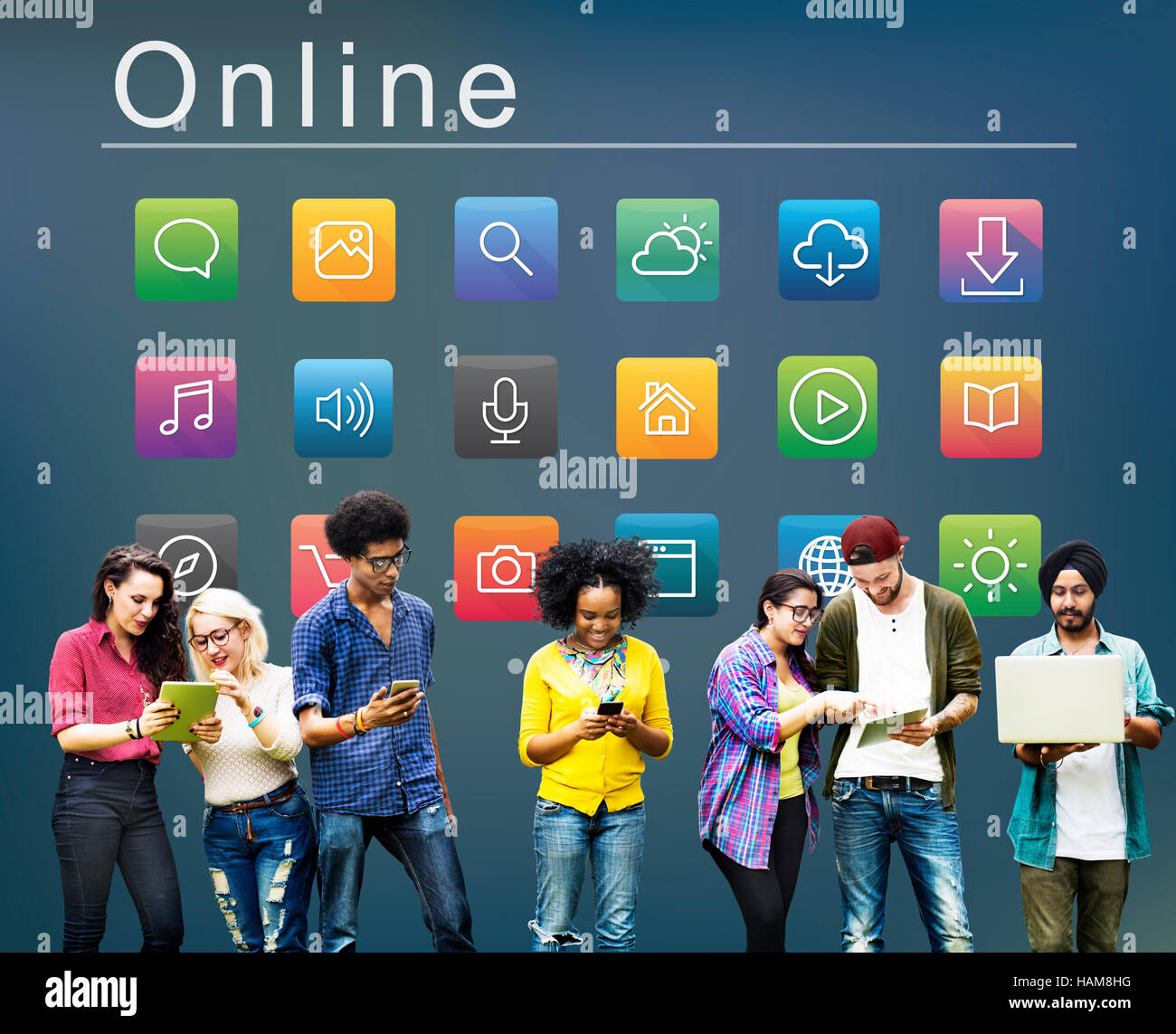 Application Connection Digital Internet Graphic Concept Stock Photo - Alamy