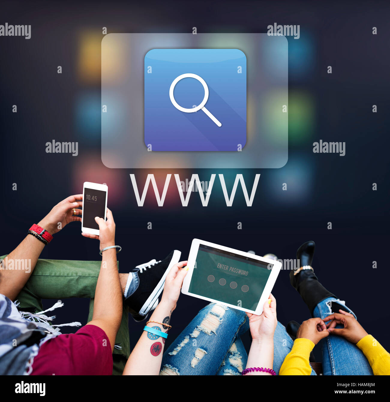 Finder Symbol Media Webpage Website Concept Stock Photo - Alamy