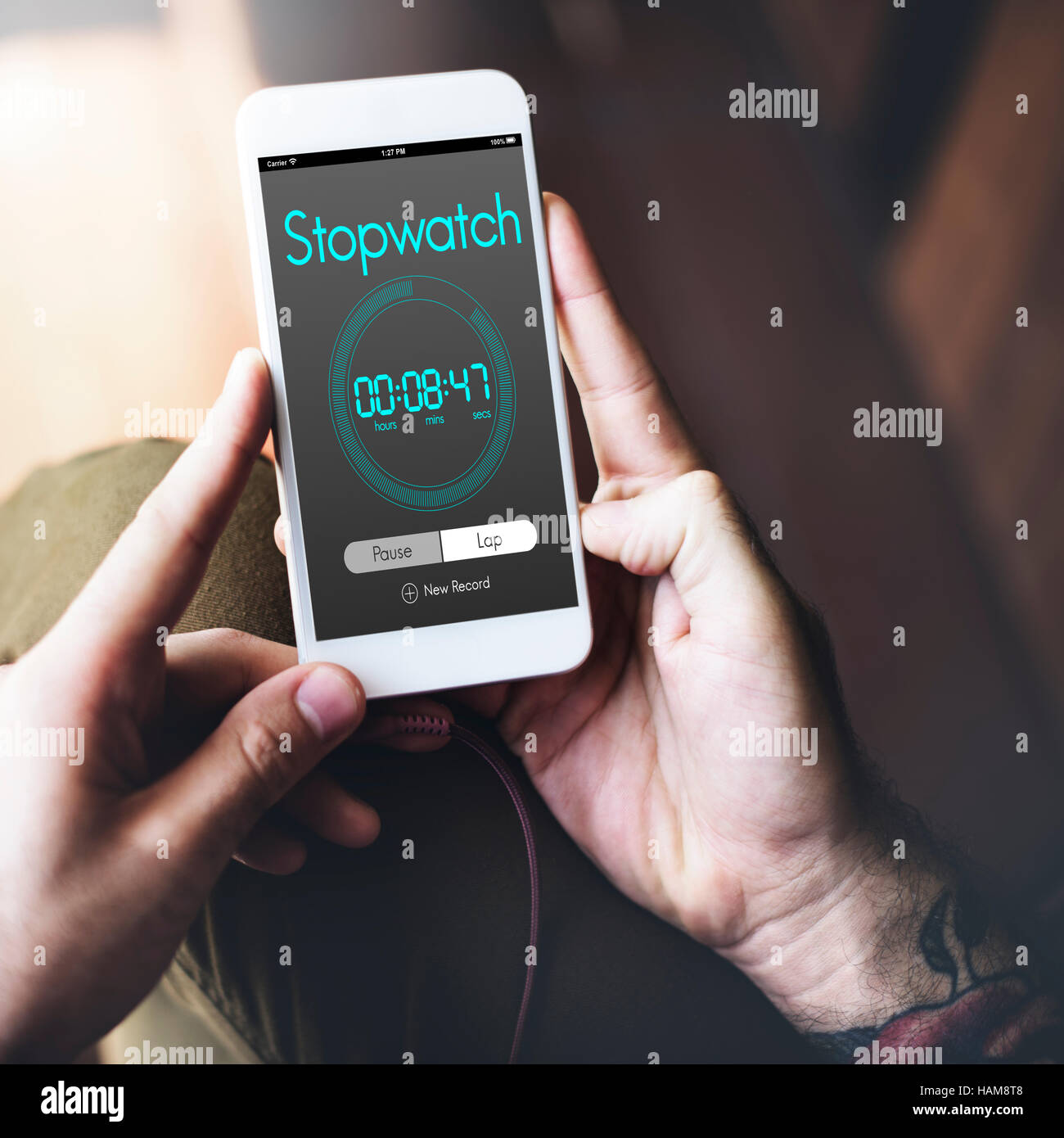 Stopwatch Time New Record Concept Stock Photo - Alamy