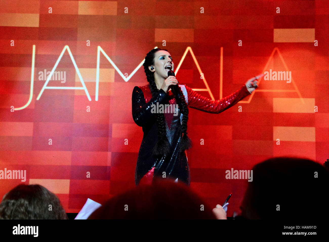 Kiev, Ukraine. 01st Dec, 2016. Ukrainian singer, winner of Eurovision ...