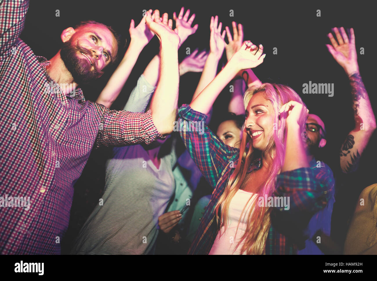 Group Of People Dancing Concept Stock Photo - Alamy