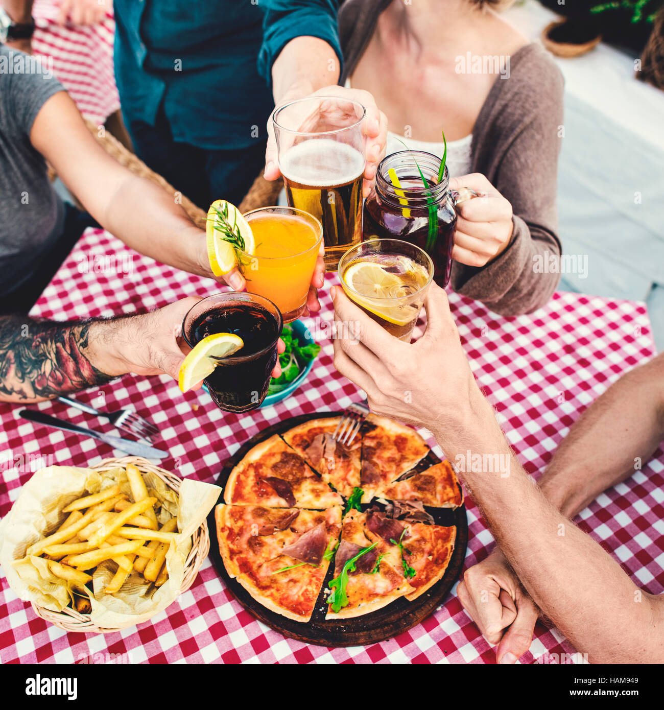 People Relaxation Drinking Rest Concept Stock Photo - Alamy