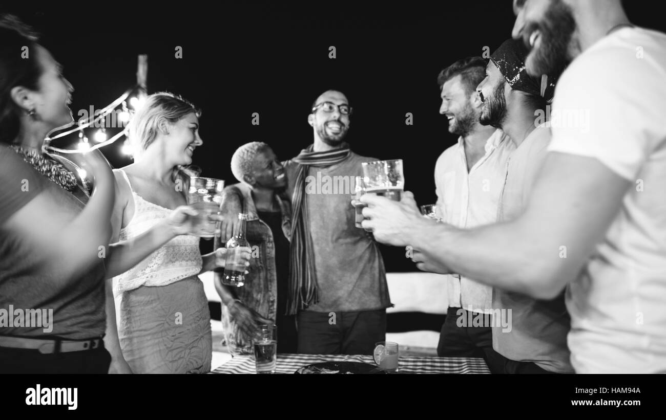 People Relaxation Drinking Rest Concept Stock Photo - Alamy