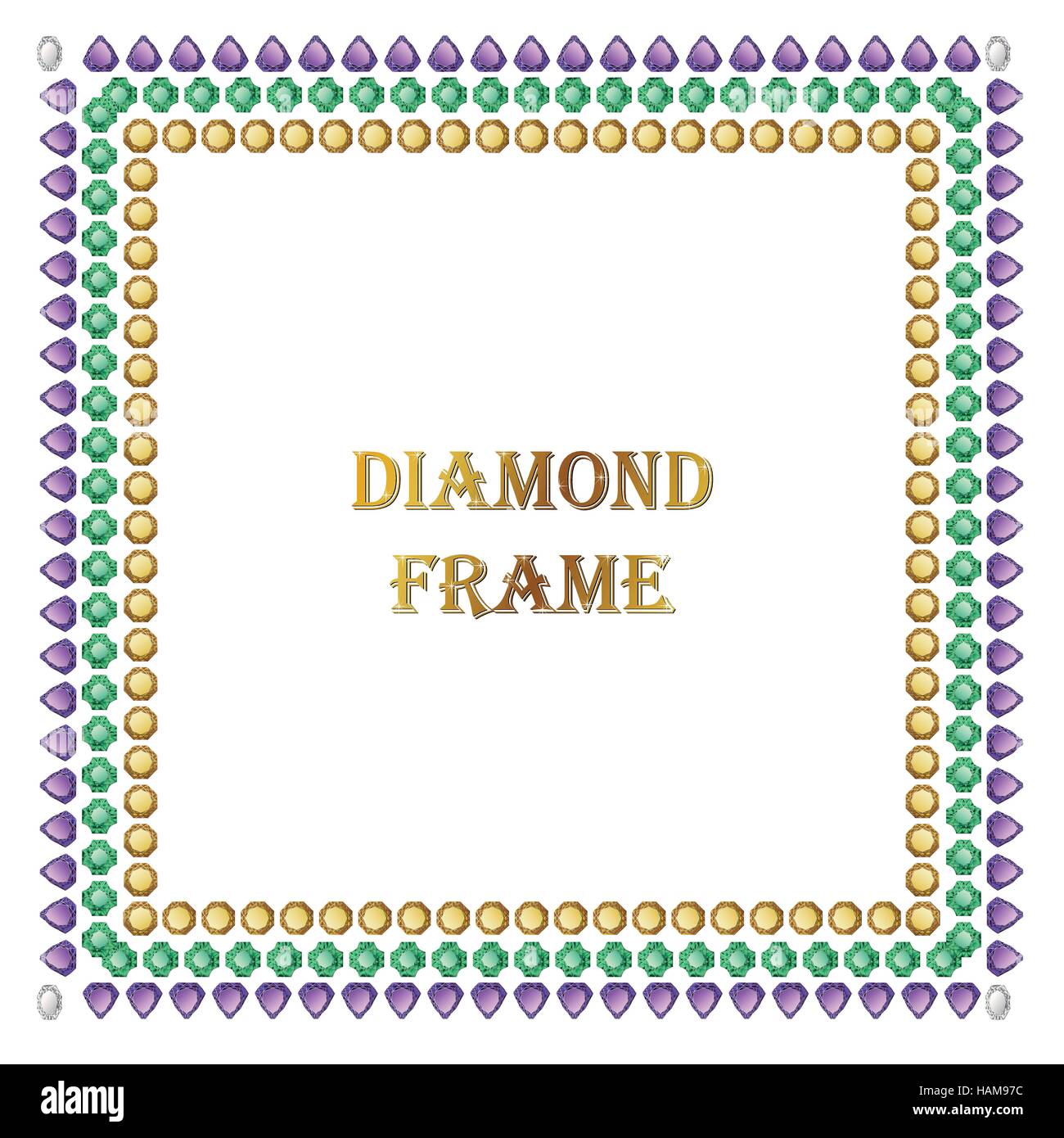 Frame isolated square jewels hi-res stock photography and images - Alamy
