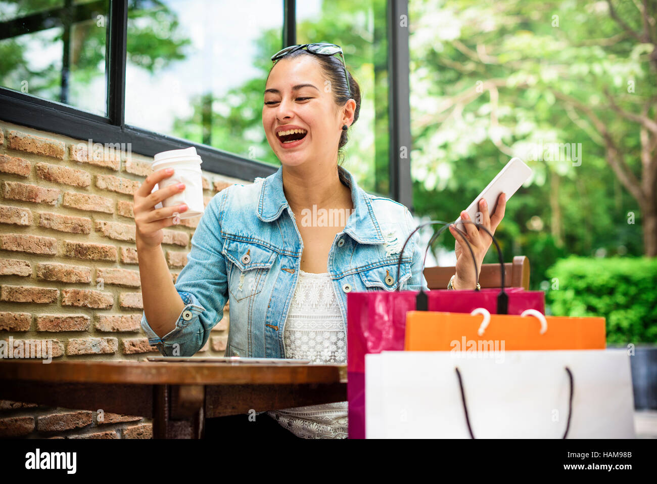Woman Shopping Spending Customer Consumerism Concept Stock Photo - Alamy
