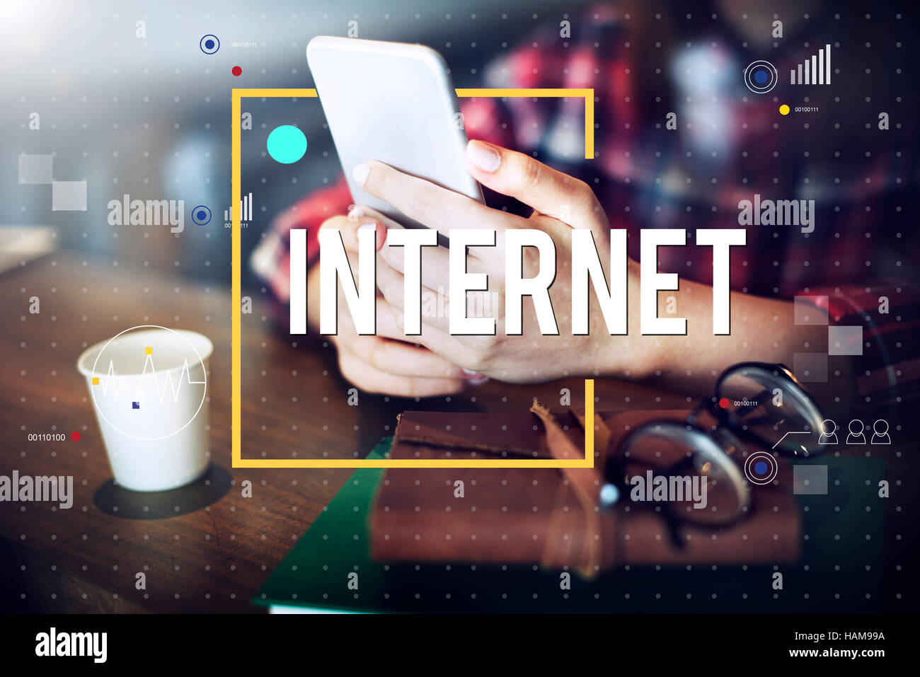 Communication Connection Digital Technology Networking Concept Stock ...