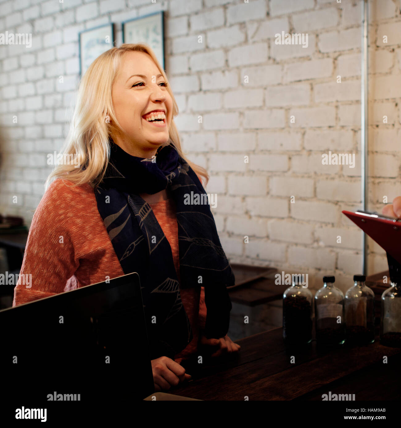 Barista Cafe Restaurant Cafeteria Customer Serve Concept Stock Photo ...