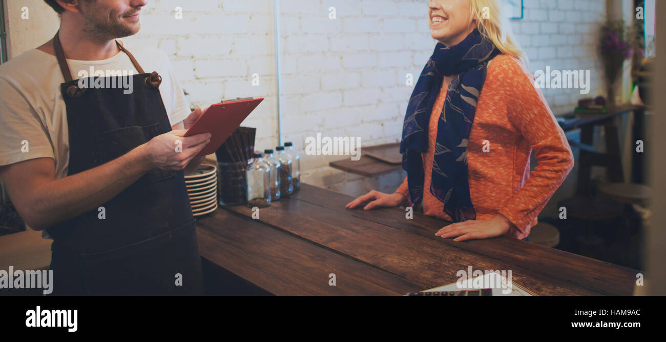 Barista Cafe Restaurant Cafeteria Customer Serve Concept Stock Photo ...