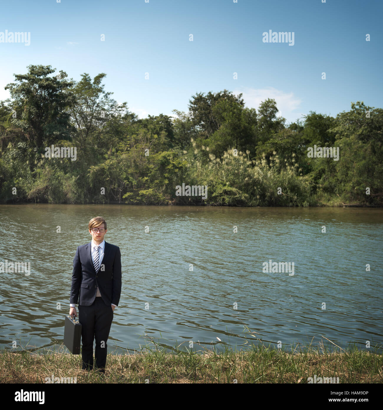 Businessman Enterprise Environment Explore Concept Stock Photo - Alamy