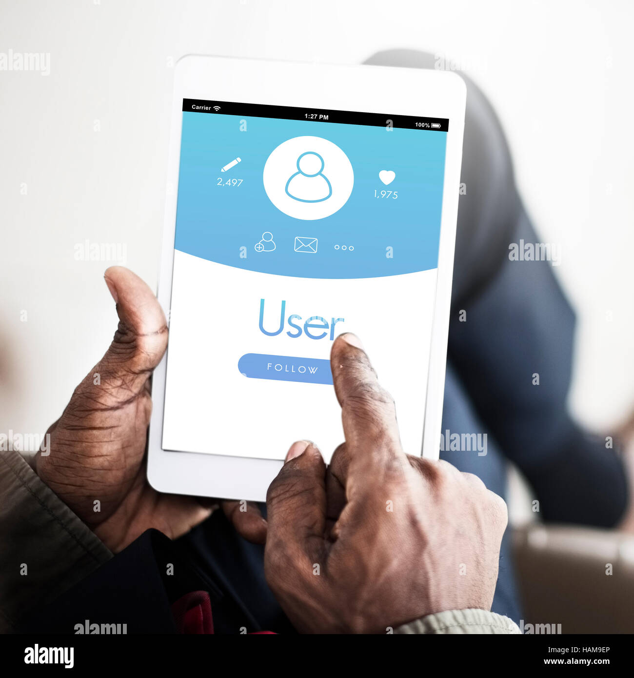 User Account Profile Registration Concept Stock Photo - Alamy
