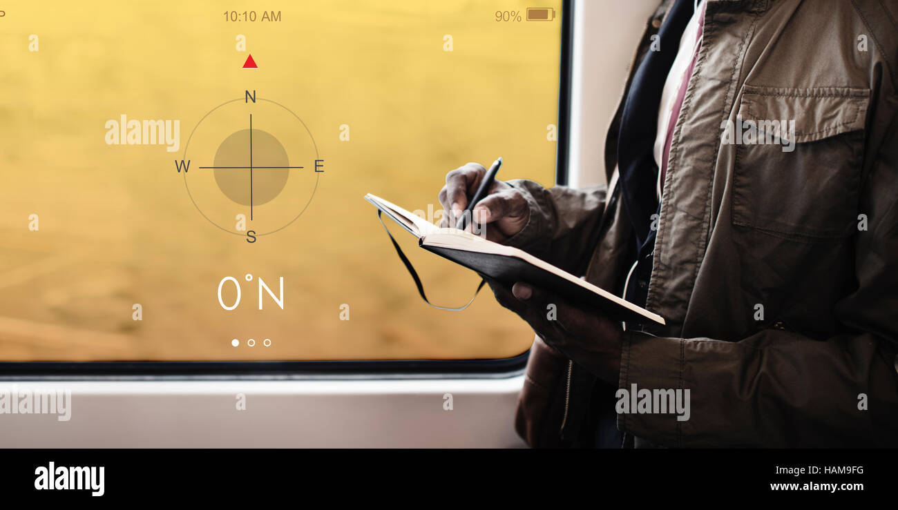 Map Direction Compas Navigation Concept Stock Photo - Alamy