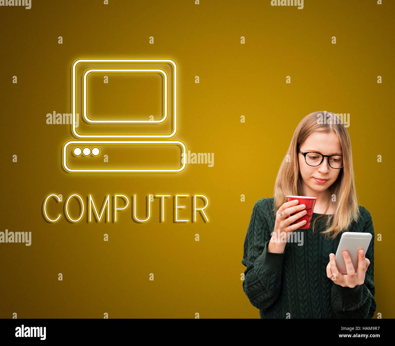 Communication Digital Computer Media Graphic Concept Stock Photo - Alamy