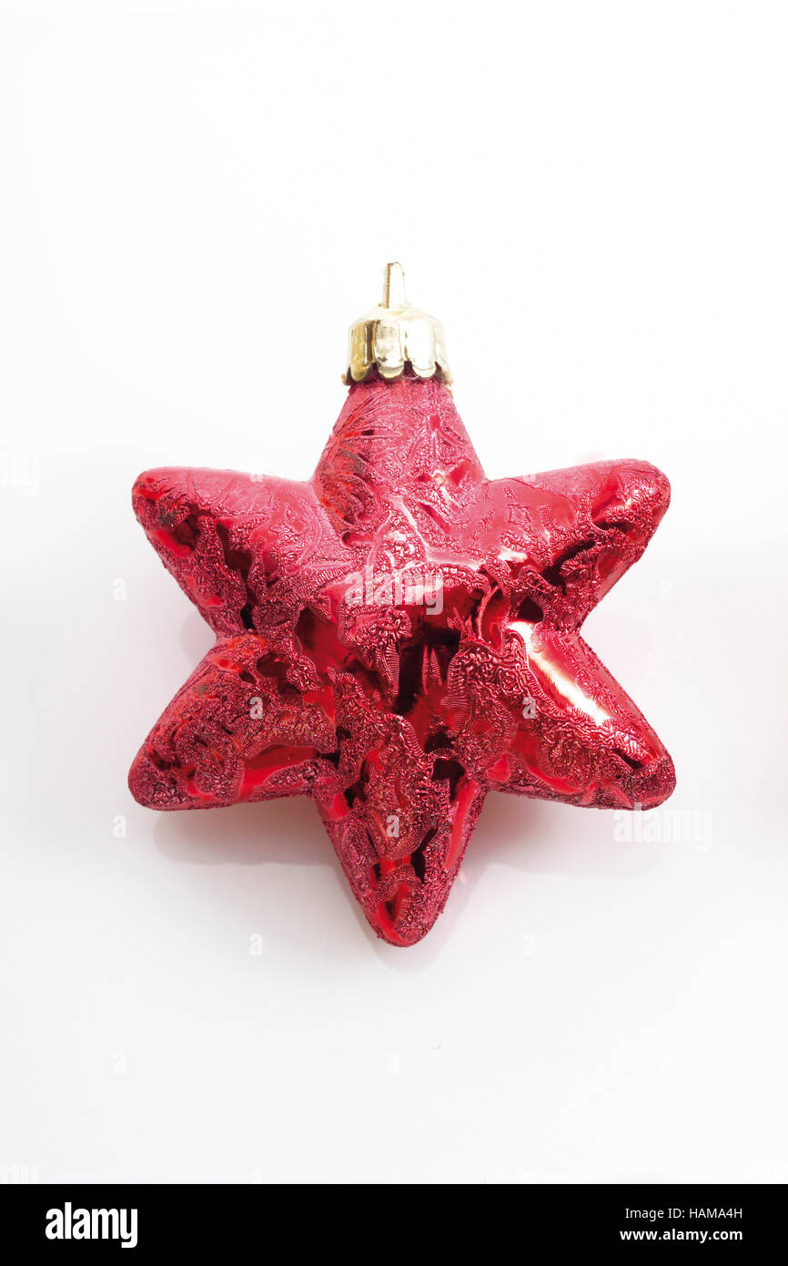 Red star, Christmas tree decoration Stock Photo - Alamy