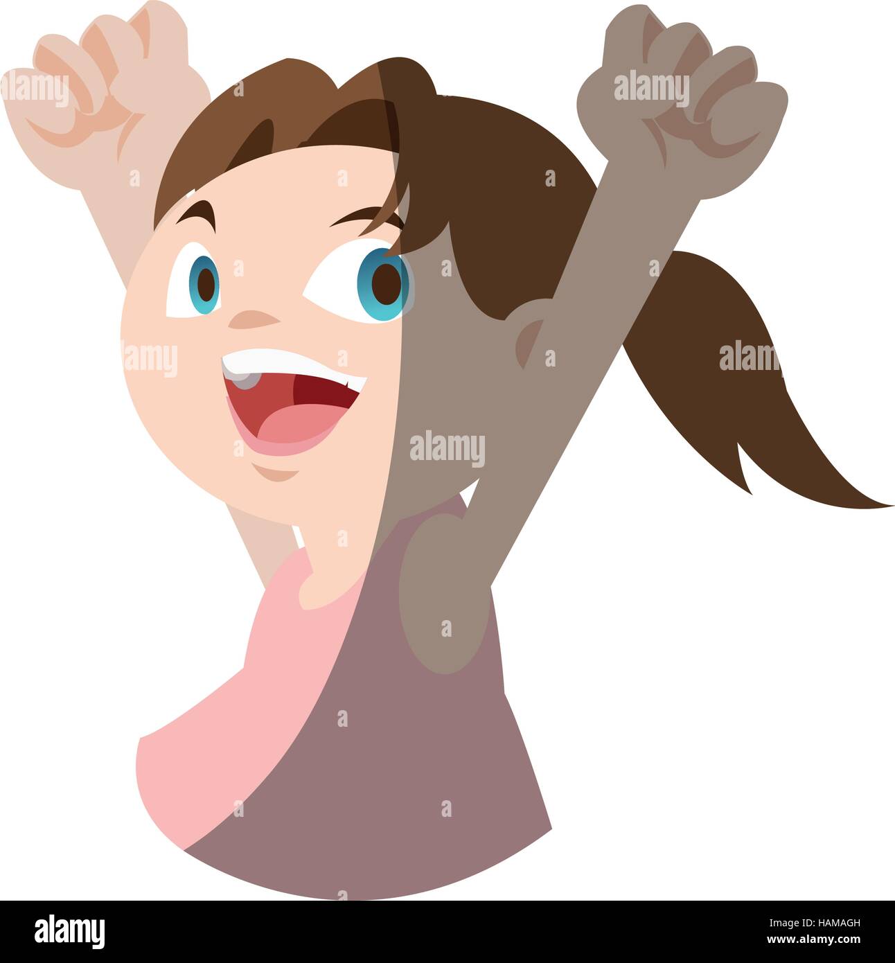 Isolated girl cartoon design Stock Vector Image & Art - Alamy