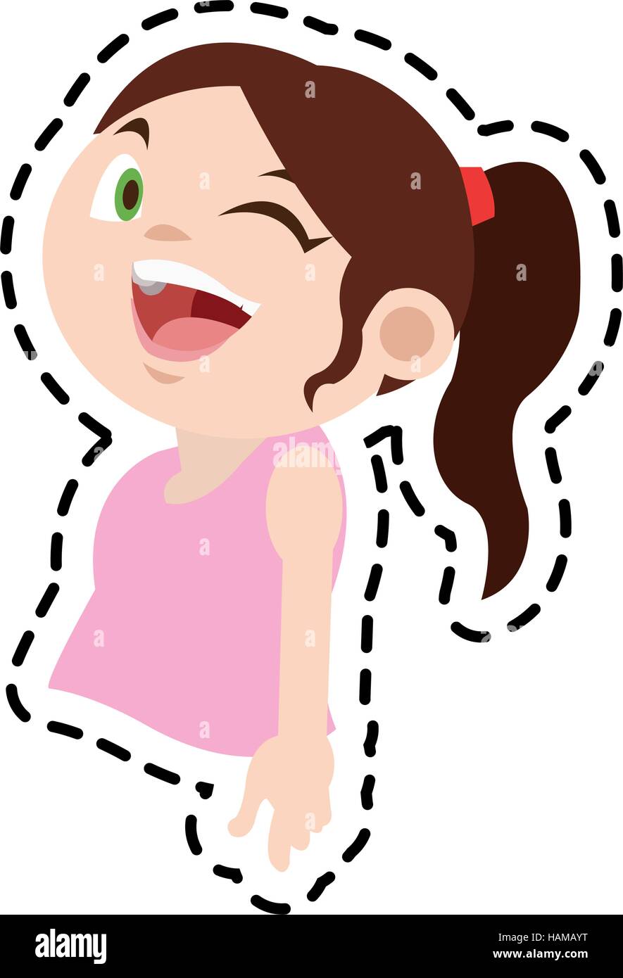 Isolated girl cartoon design Stock Vector Image & Art - Alamy