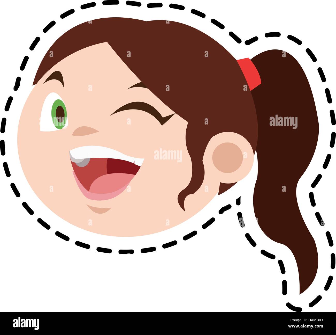 Isolated girl cartoon design Stock Vector Image & Art - Alamy