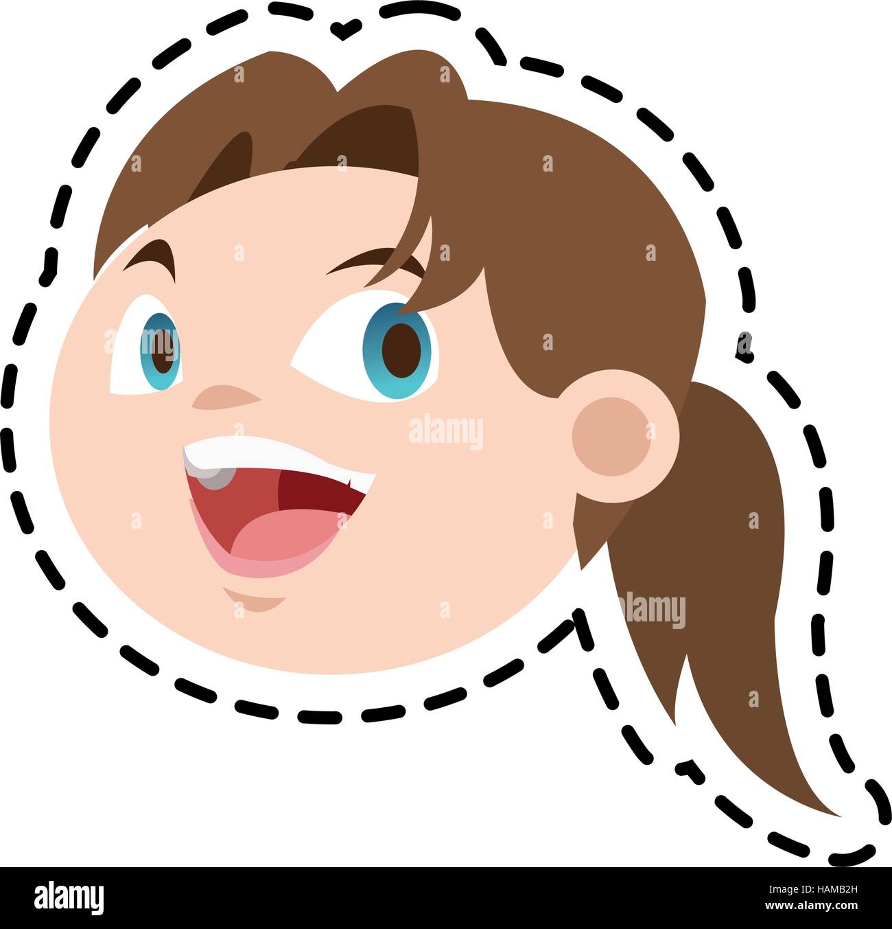 Isolated girl cartoon design Stock Vector Image & Art - Alamy