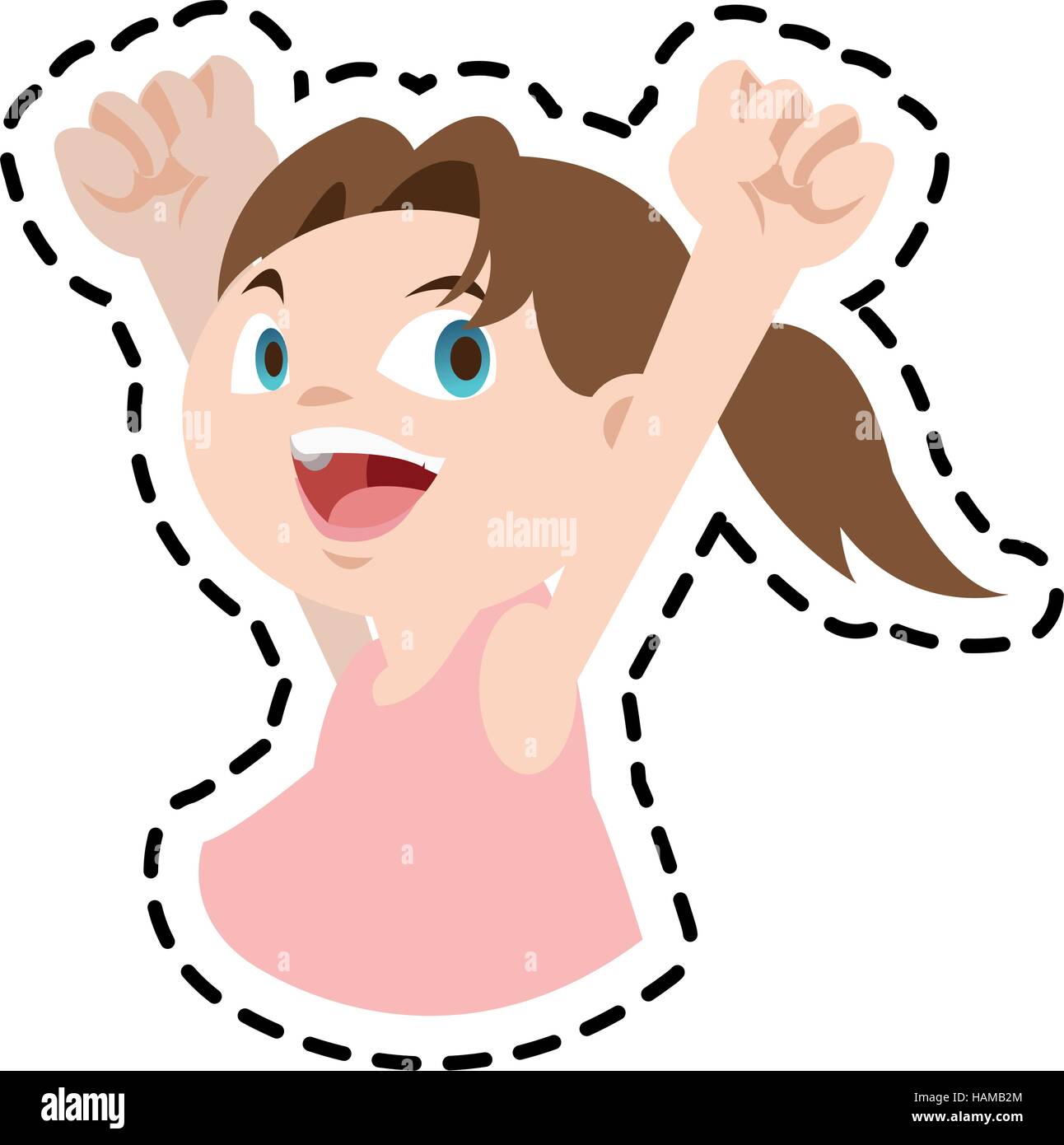 Isolated girl cartoon design Stock Vector Image & Art - Alamy