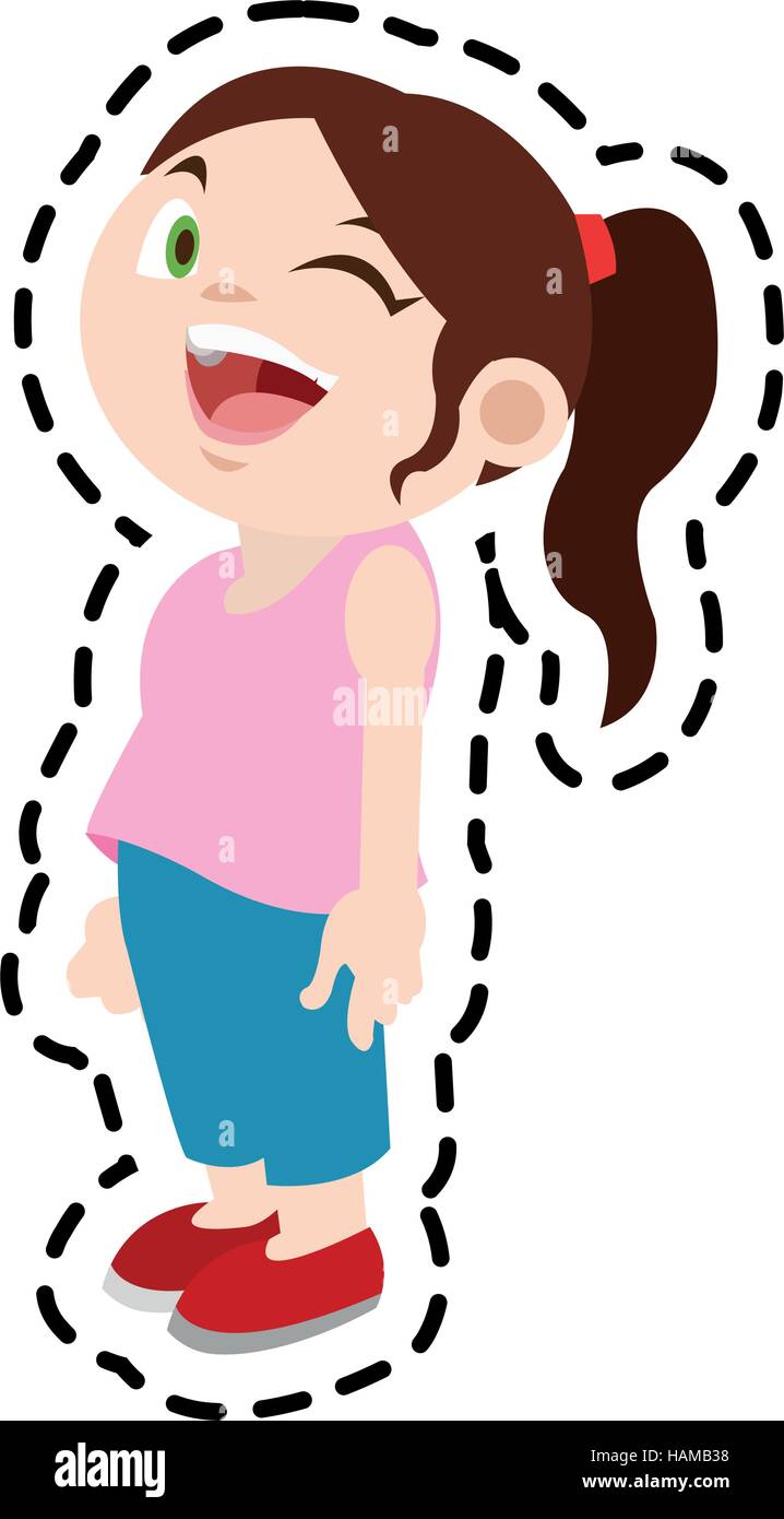 Isolated girl cartoon design Stock Vector Image & Art - Alamy