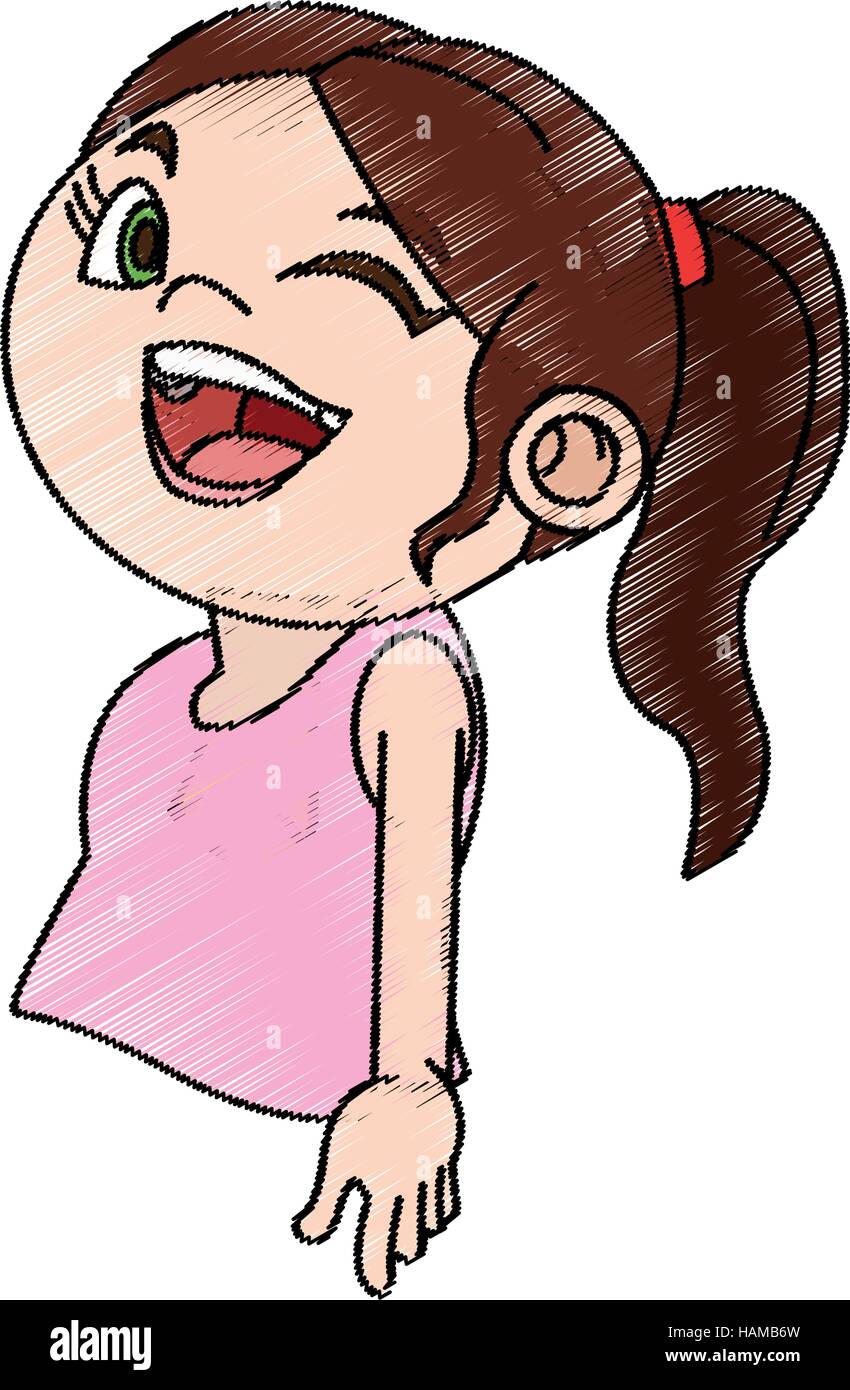 Isolated girl cartoon design Stock Vector Image & Art - Alamy