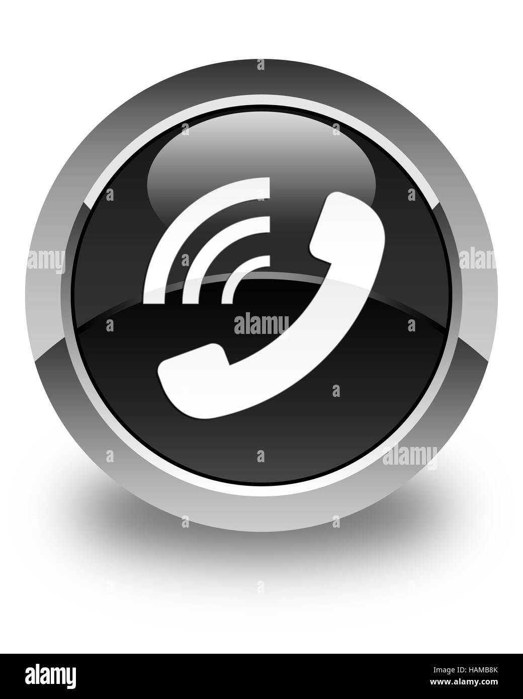Ringing phone icon Black and White Stock Photos & Images - Alamy