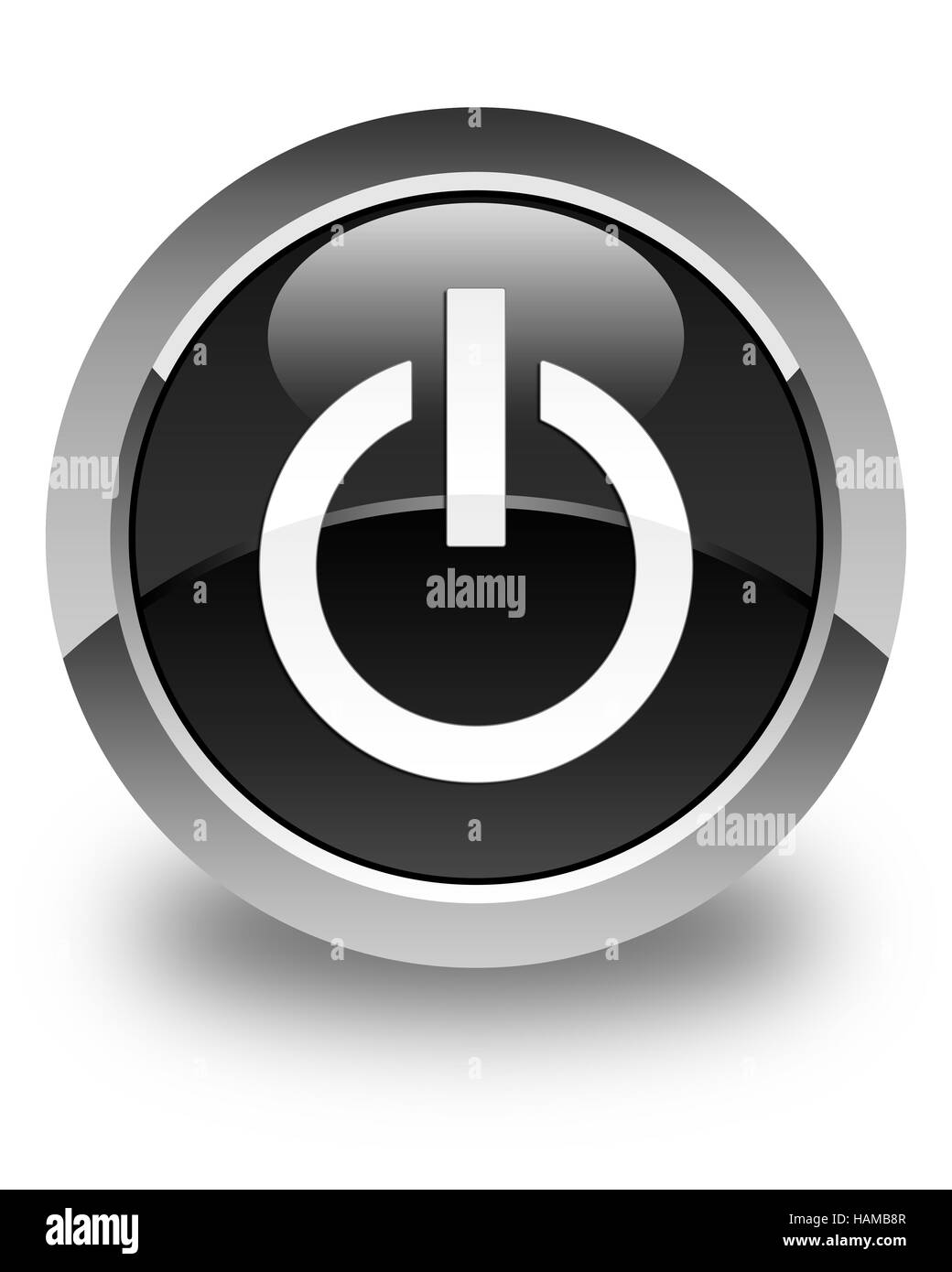 Power button switch Black and White Stock Photos & Images - Alamy