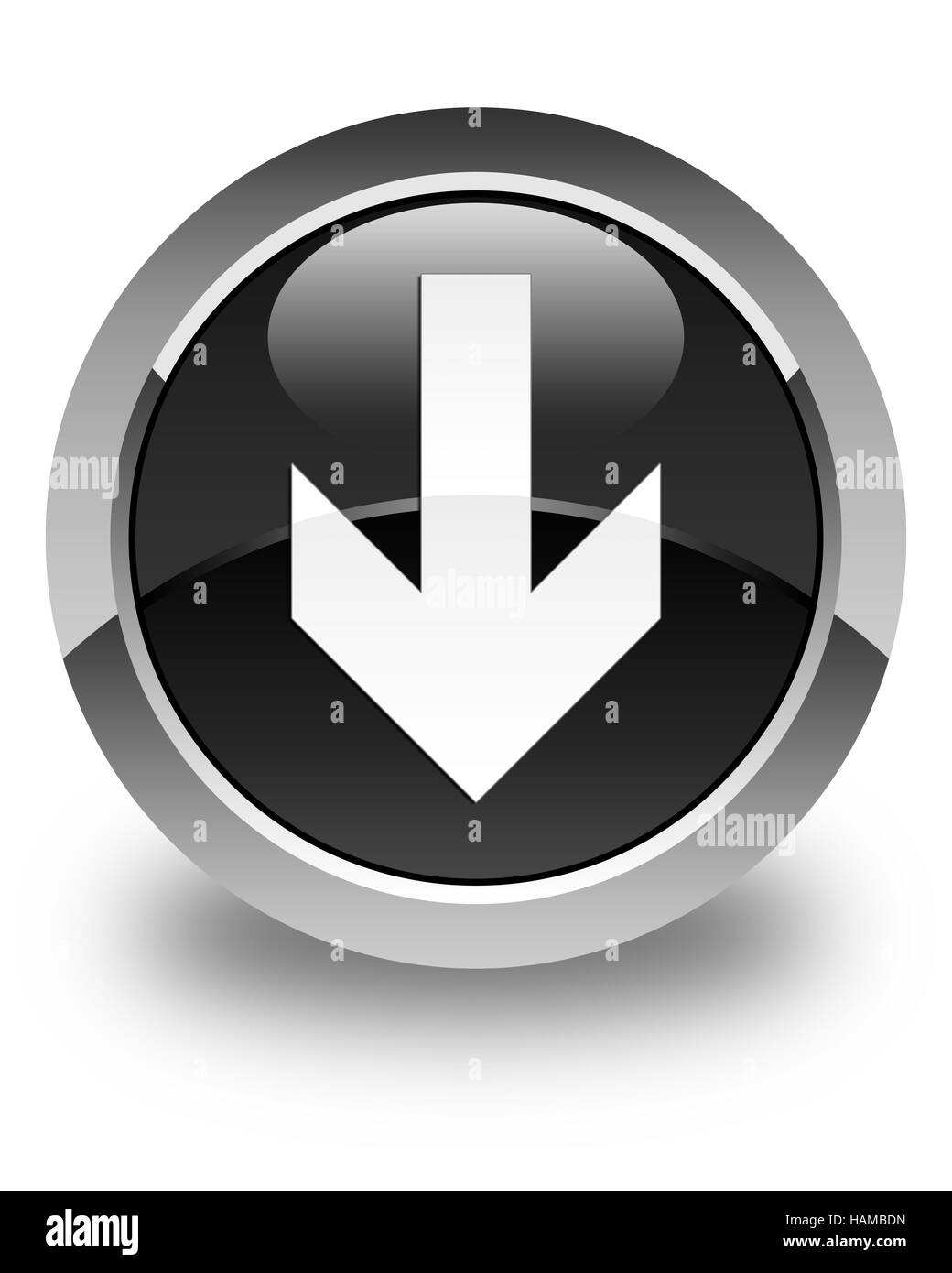 Download button icon arrow Black and White Stock Photos & Images - Alamy