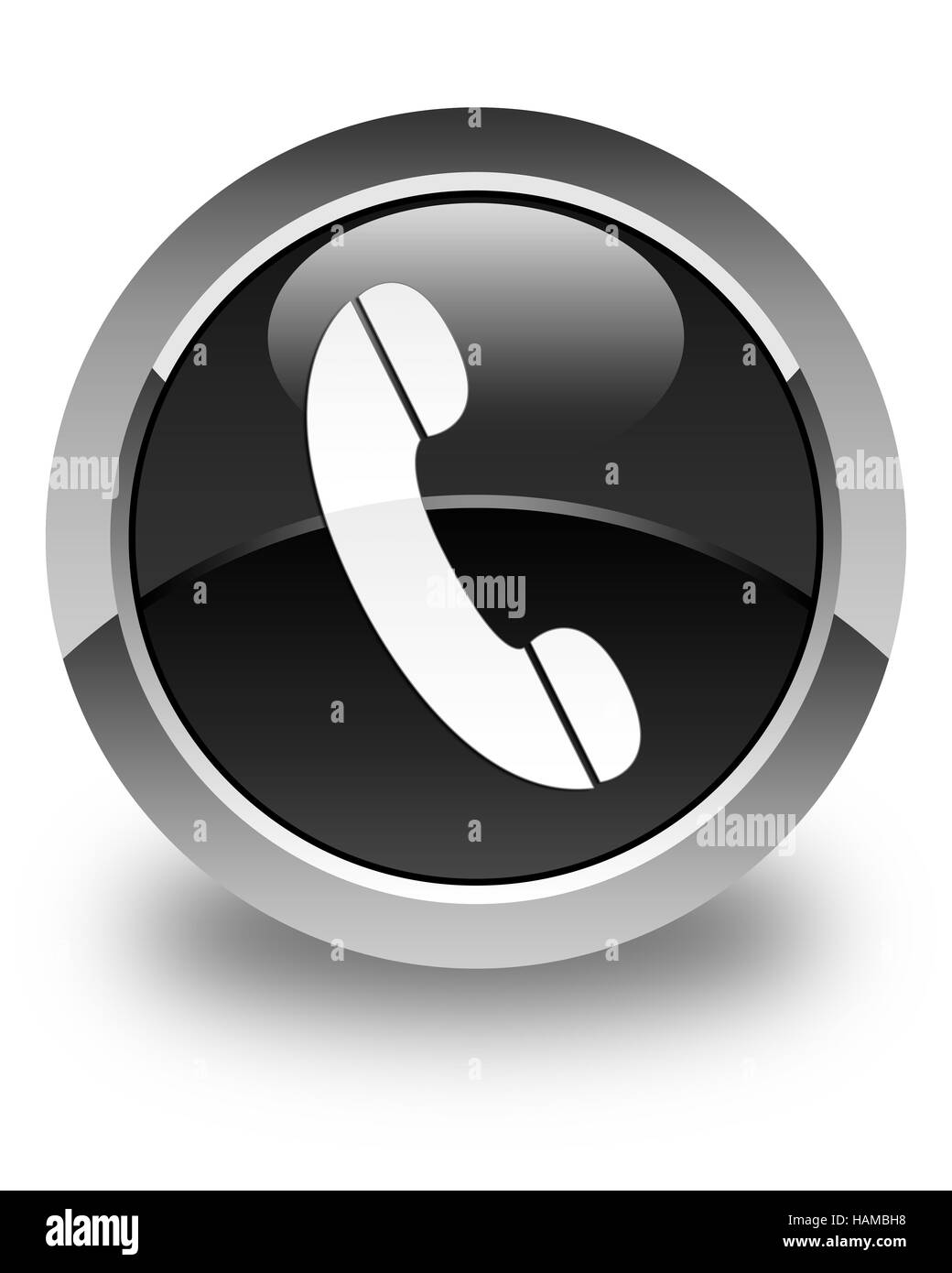 Phone icon black Black and White Stock Photos & Images - Alamy