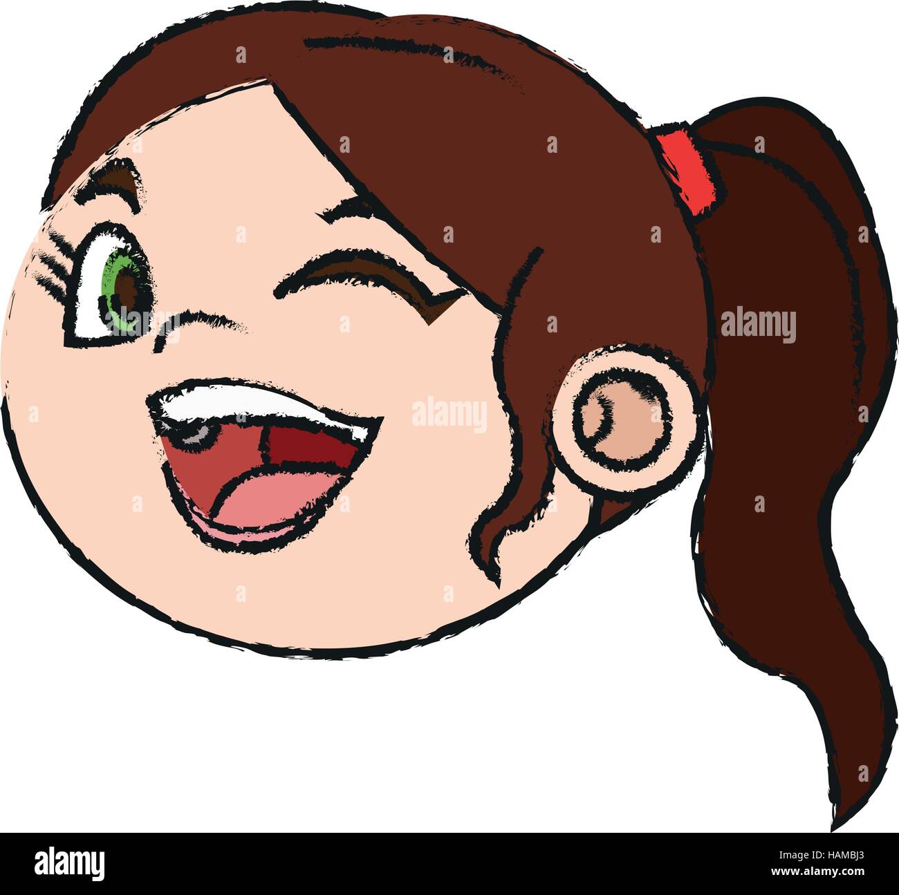 Isolated girl cartoon design Stock Vector Image & Art - Alamy