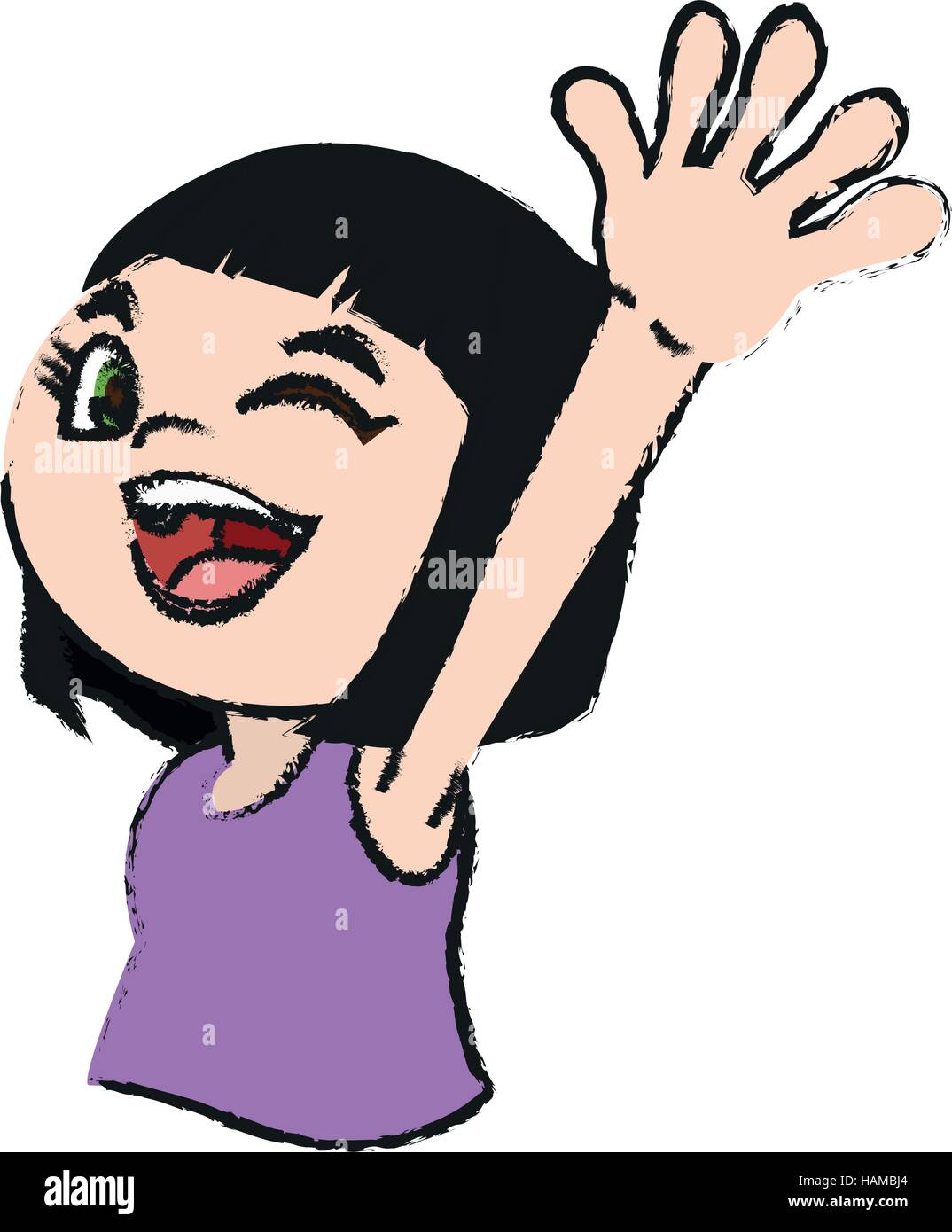 Isolated girl cartoon design Stock Vector Image & Art - Alamy