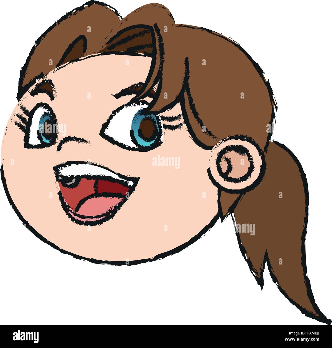 Isolated girl cartoon design Stock Vector Image & Art - Alamy